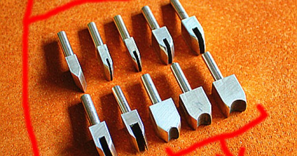 leather tools copper Edge Creaser, edge scriber, edge polisher, hot ...
